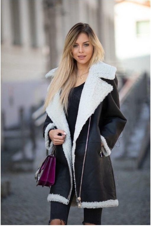 SACON YENIFER(material cuerina con carnero por dentro) – Dolys Moda